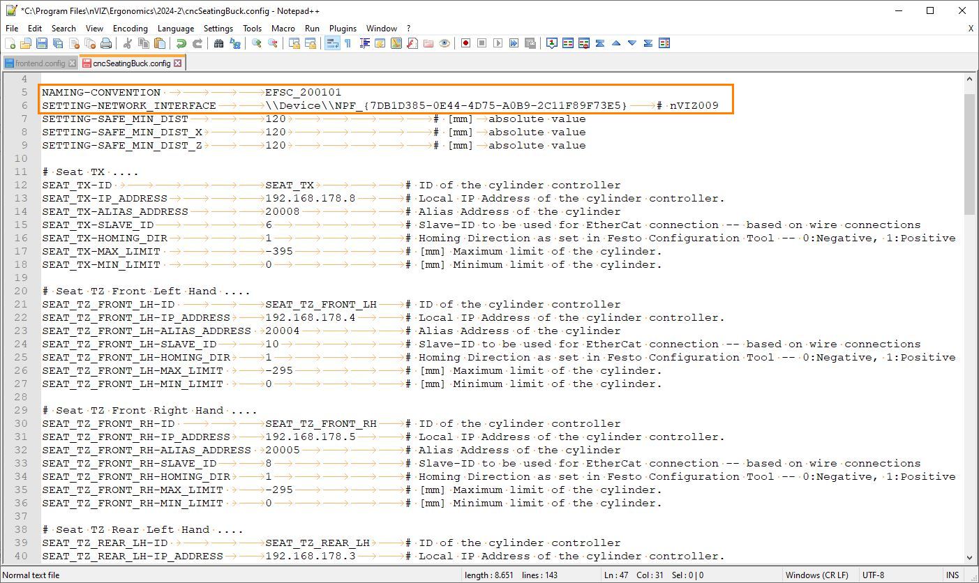 CNC Seating Buck Controller Version 2024 – Test Driving in Virtual Reality
